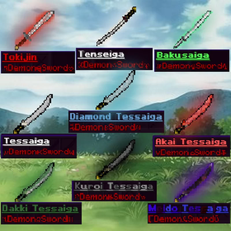 InuYasha CIT Sword Pack Minecraft Texture Pack