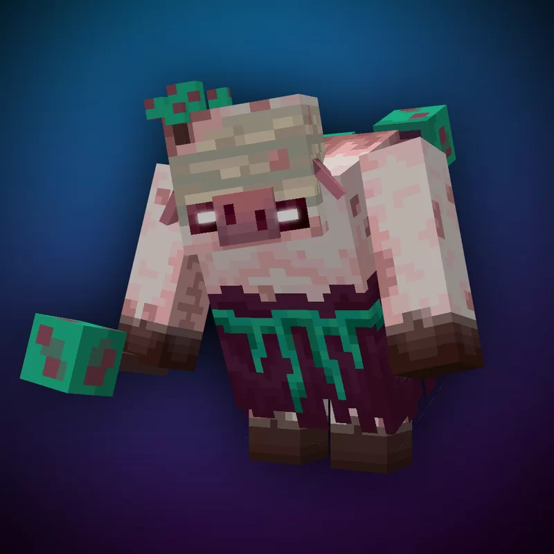 Piglin Brute to Spore Back (Vanilla Style) Minecraft Texture Pack