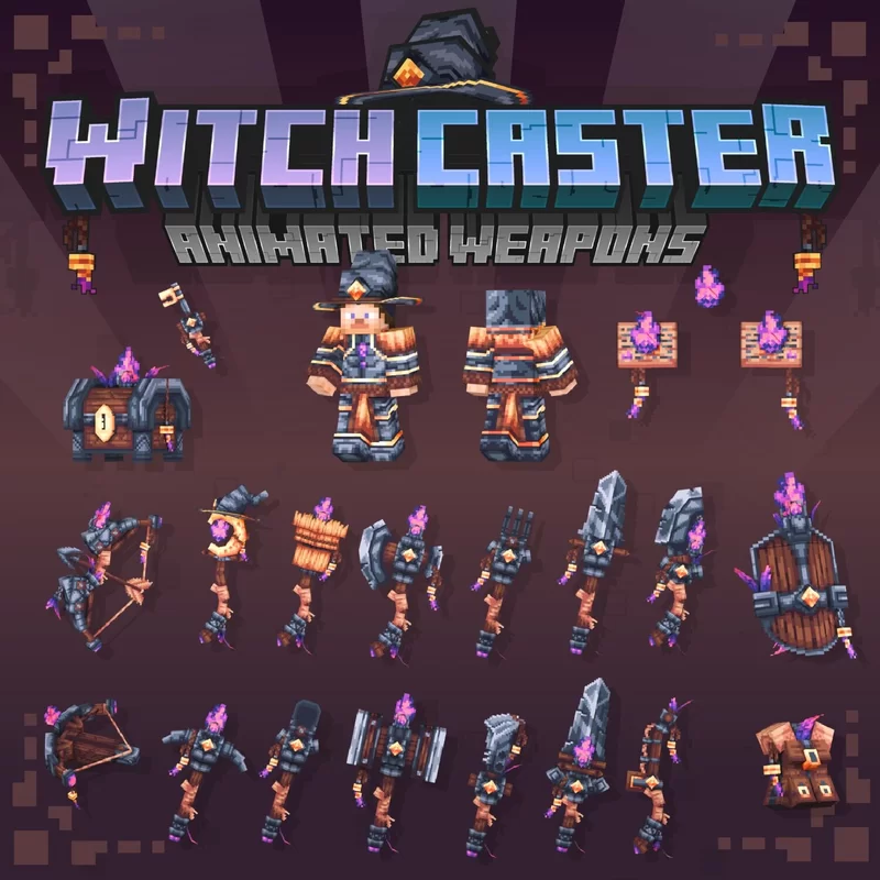 WitchCaster Animated Weapon Set Minecraft Texture Pack