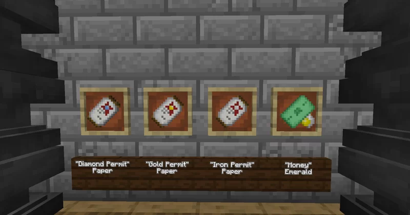 Money and Permits Minecraft Texture Pack