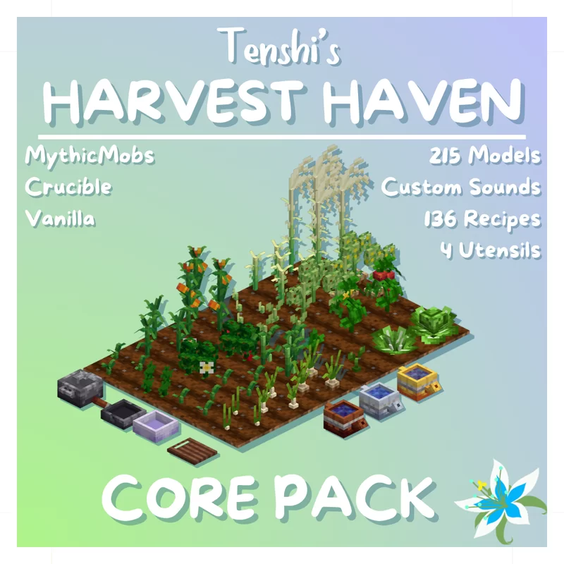 Tenshi's Harvest Haven | Custom Crops Minecraft Texture Pack