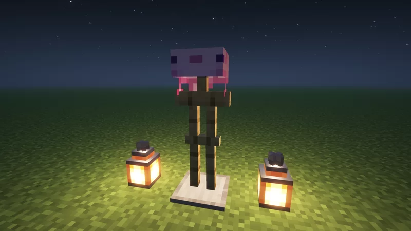 Axolotl over Turtle Helm! Minecraft Texture Pack