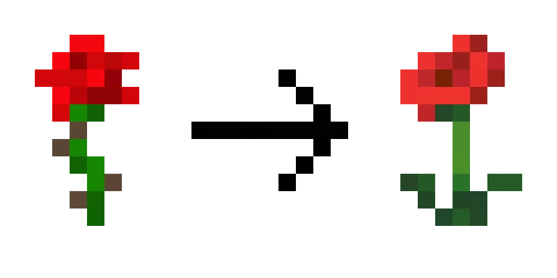 Poppy To Rose 1.21+ Minecraft Texture Pack