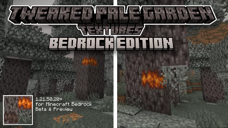 Tweaked Pale Garden Textures (Bedrock) Minecraft Texture Pack