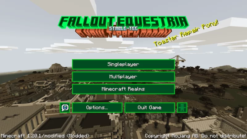 Fallout Equestria: Stable-Tec a VaultPack Addon Minecraft Texture Pack