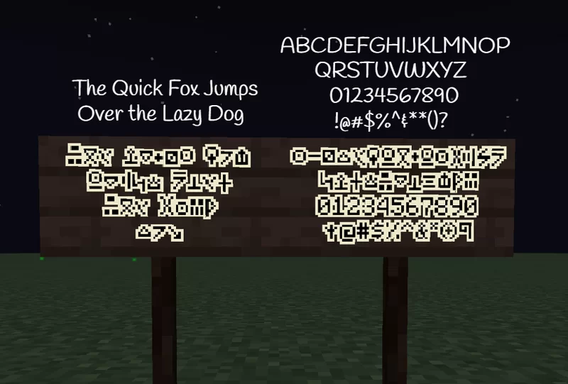 Monklish Font Minecraft Texture Pack
