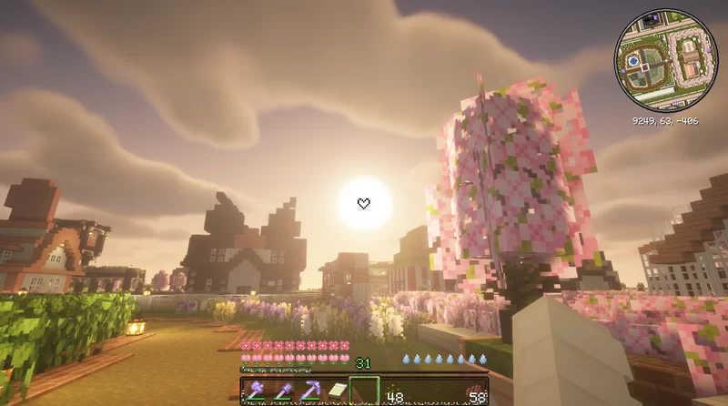 ChiChi's heart crosshair Minecraft Texture Pack