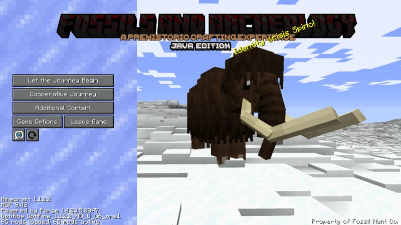 Fossils And Archeology Custom Menu Minecraft Texture Pack