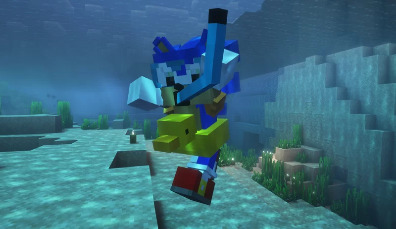 Sonic as drowned Minecraft Texture Pack