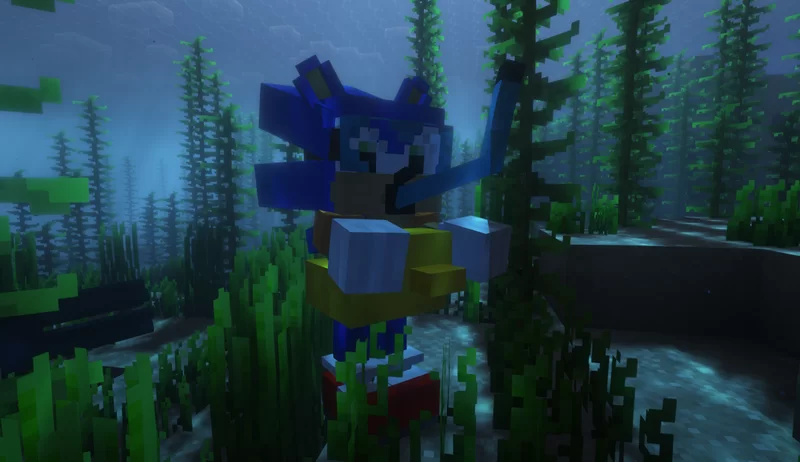 Sonic as drowned Minecraft Texture Pack