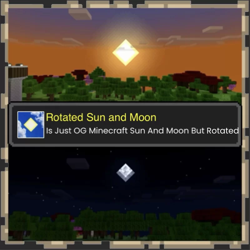 Rotated Sun and Moon Minecraft Texture Pack