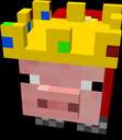 Techno Pig But With 3D Crown Minecraft Texture Pack