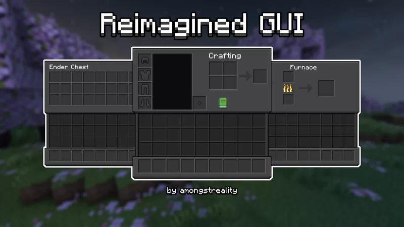 Reimagined GUI - Dark Minecraft Texture Pack
