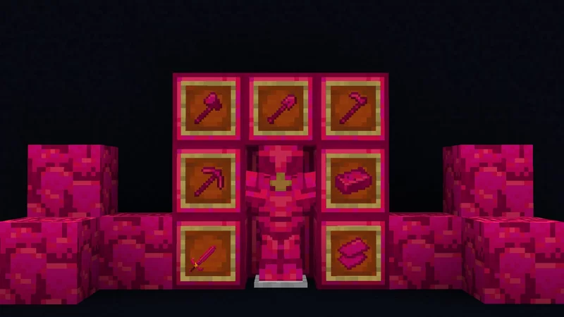 St4t1c's Pink Netherite Minecraft Texture Pack