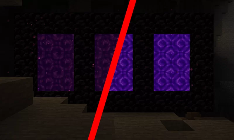 Emissive Nether Portals Minecraft Texture Pack