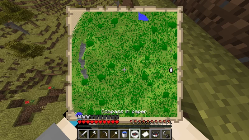 Compass in a paper Minecraft Texture Pack
