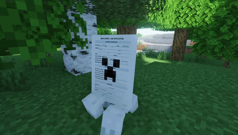 Creeper Job Application (BEDROCK PORT) Minecraft Texture Pack
