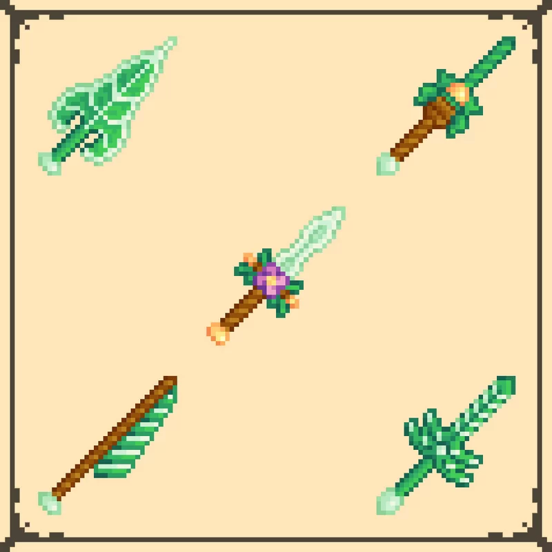 Plants swords 32x32 pack Minecraft Texture Pack
