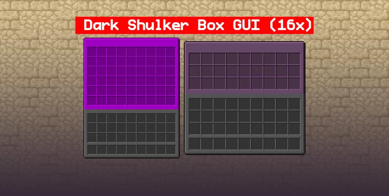 Dark Shulker Box GUI Minecraft Texture Pack