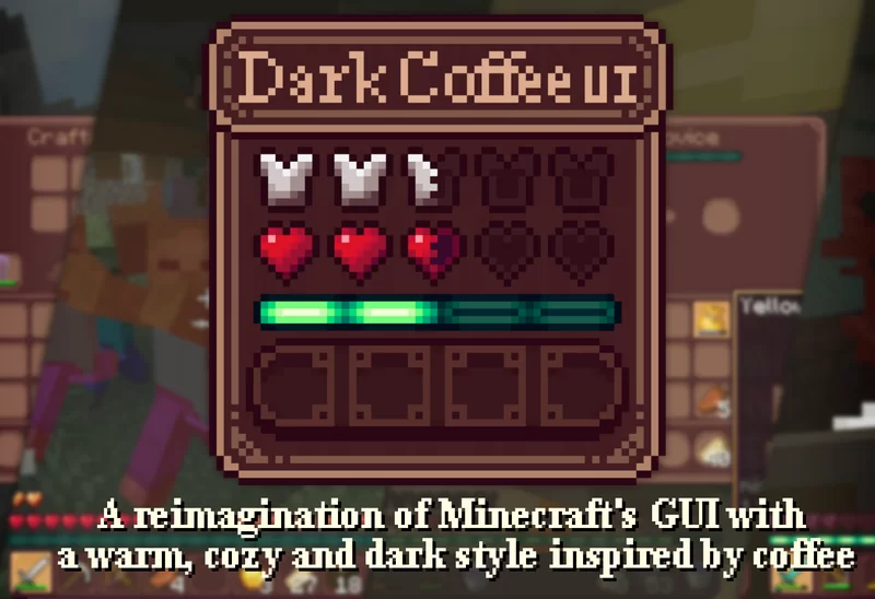 Dark Coffee GUI Minecraft Texture Pack