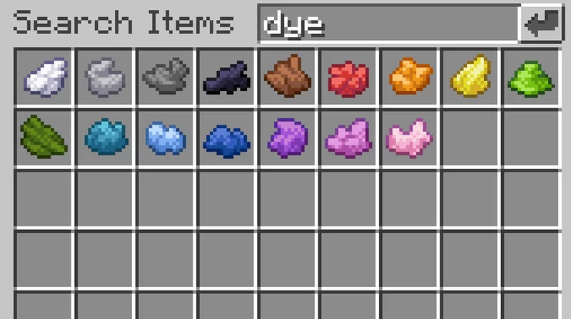 25w31a dye textures without the wooden tray thingy Minecraft Texture Pack