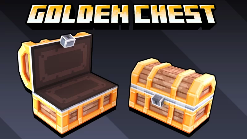 [FREE] Golden Chest | 3D Model Minecraft Texture Pack