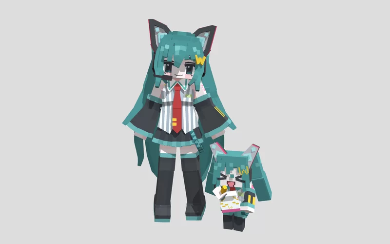 (YSM mod) WcDonalds - Hatsune Miku Minecraft Texture Pack