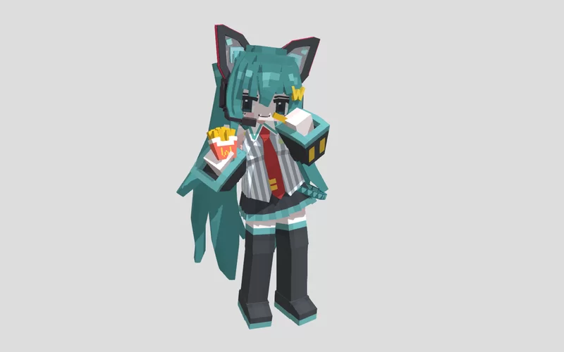 (YSM mod) WcDonalds - Hatsune Miku Minecraft Texture Pack