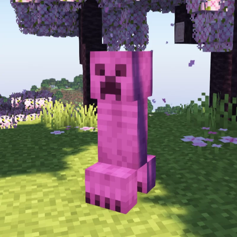 Cherry Pink Creepers (1.21.11) Minecraft Texture Pack
