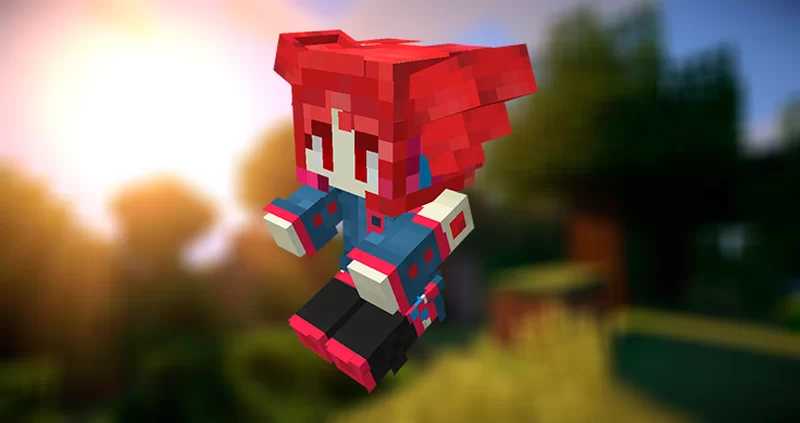 Kasane Teto as a totem Minecraft Texture Pack