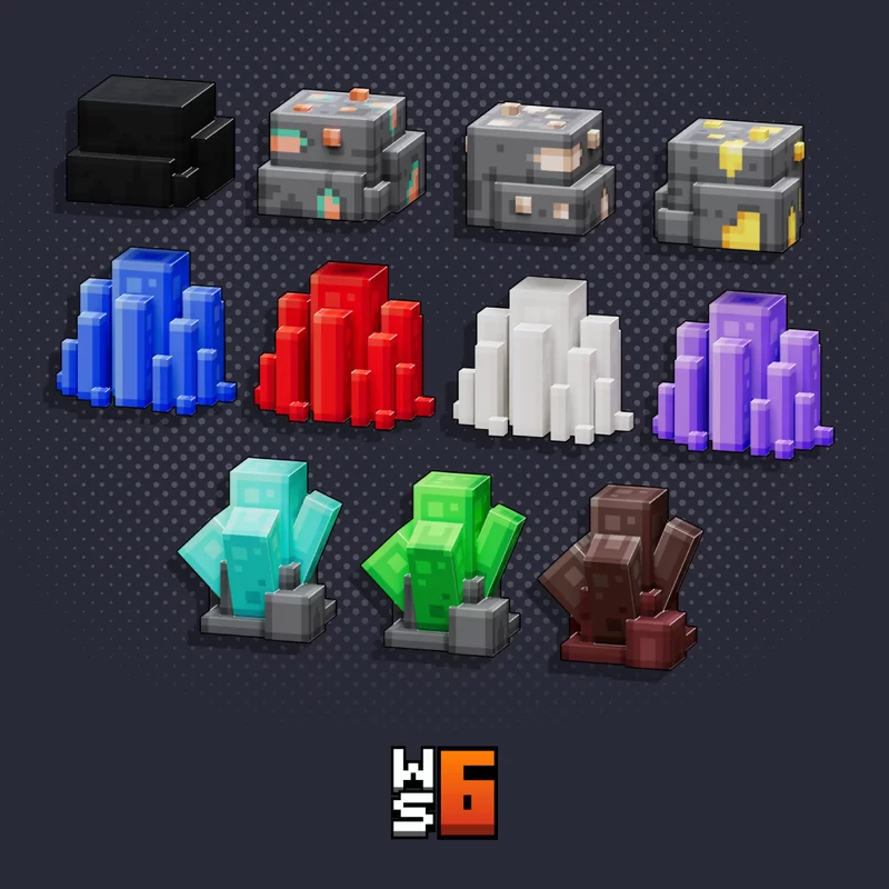 Custom 3D Ore Minecraft Texture Pack