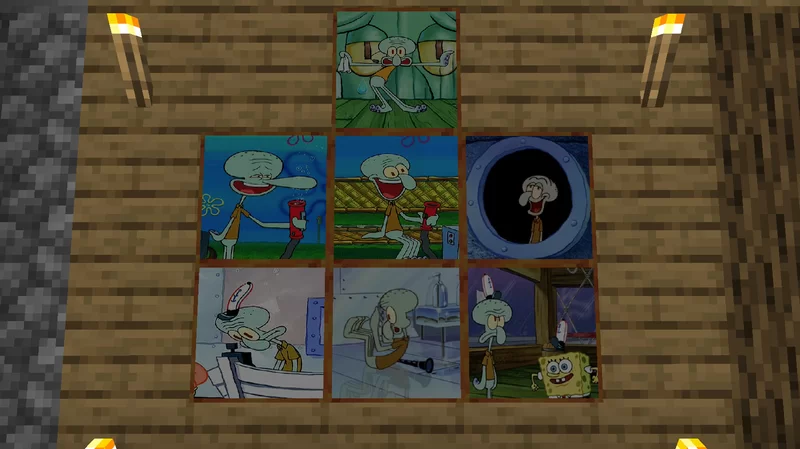 Squidward Animated Paintings (Endless Loop) Minecraft Texture Pack