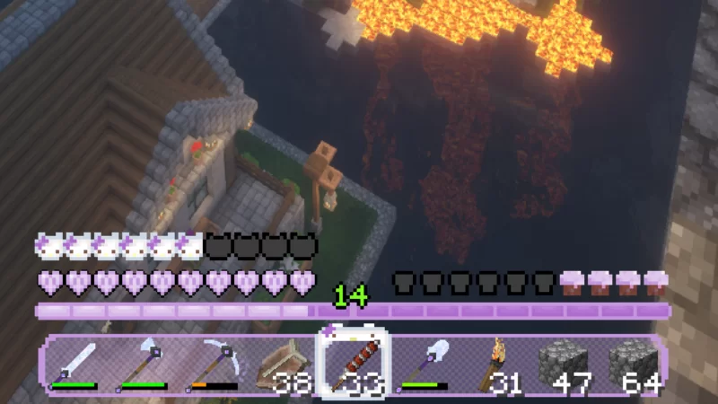 ~HELLO KITTY HOTBAR GUI PURPLE VERSION 1.21.5~ Minecraft Texture Pack