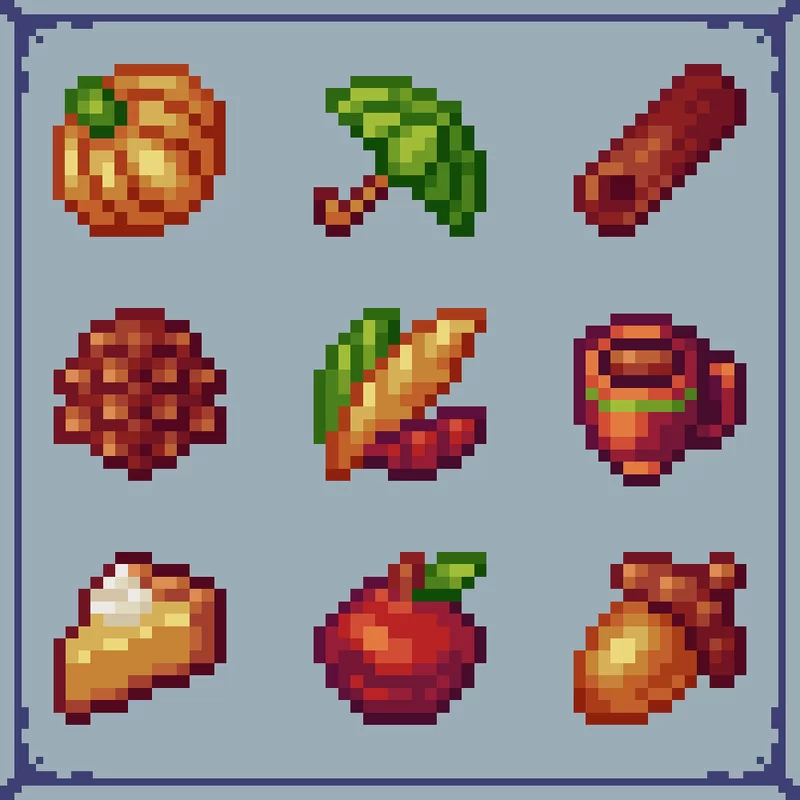 Autumn icons 16x16 pack Minecraft Texture Pack