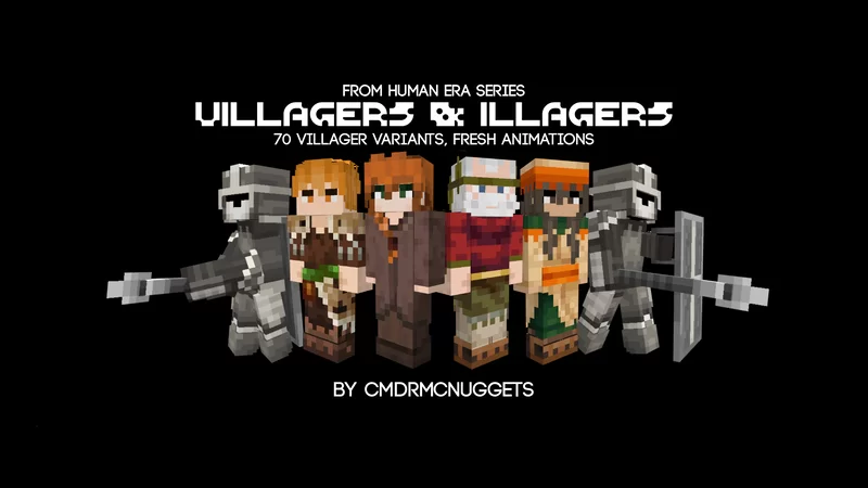 Human Era: Villagers & Illagers X Fresh Animations [ PC Java | MCPE ...