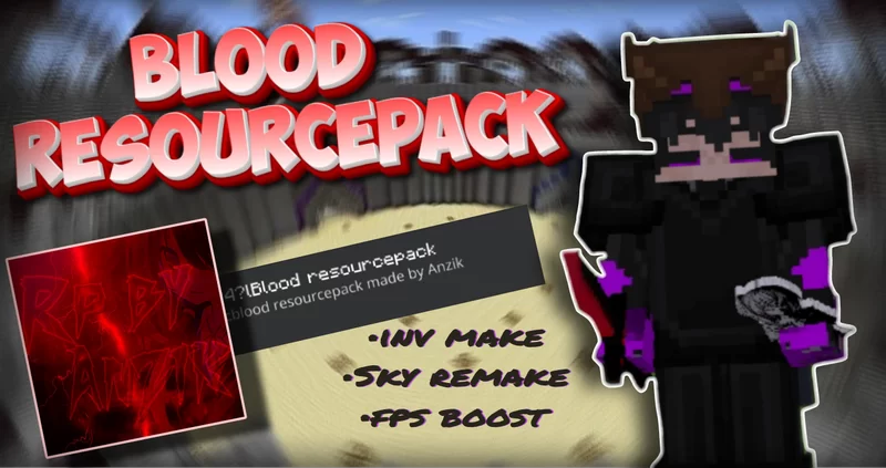 Blood pvp resourcepack (bedrock edition) Minecraft Texture Pack