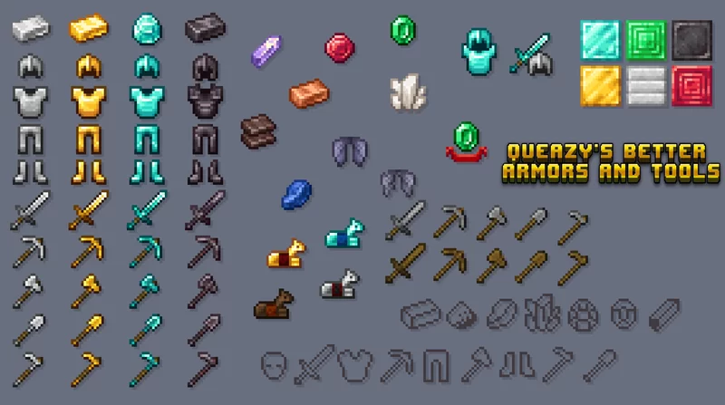 Queazy's Better Armors & Tools [JAVA] Minecraft Texture Pack