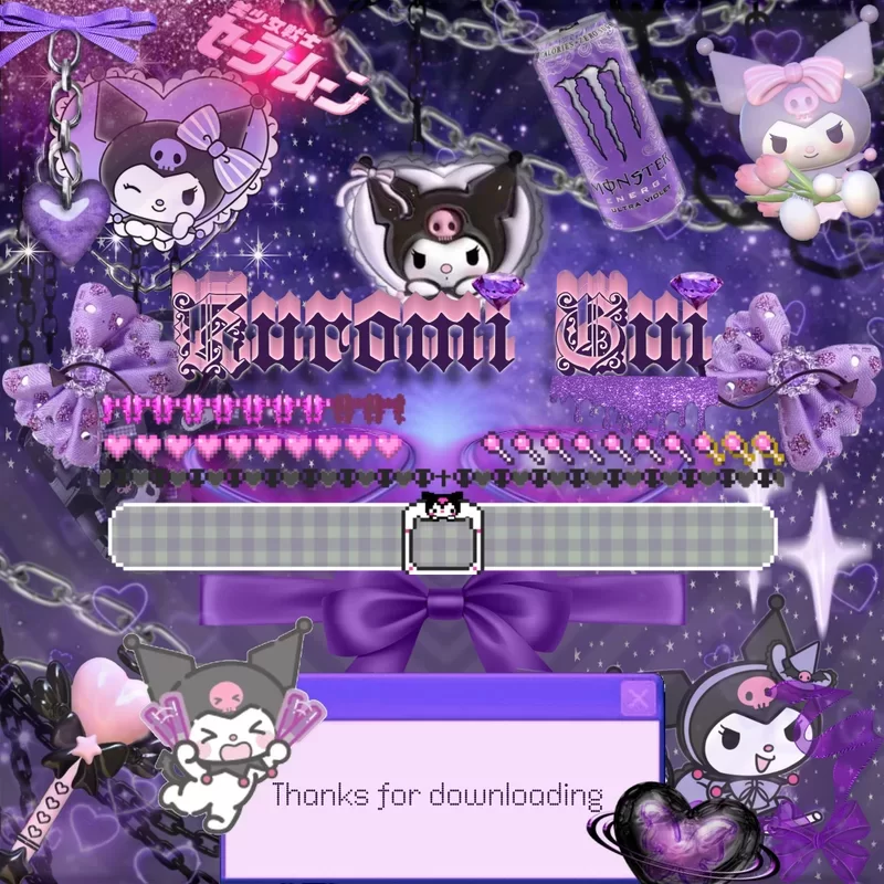 🟣 Kuromi Hotbar Only 🟣 Minecraft Texture Pack