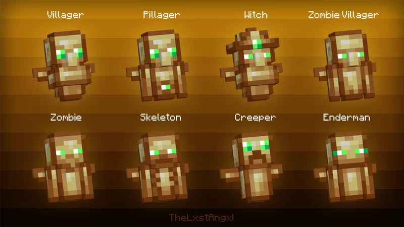 Some 3D Mob Totems Minecraft Texture Pack