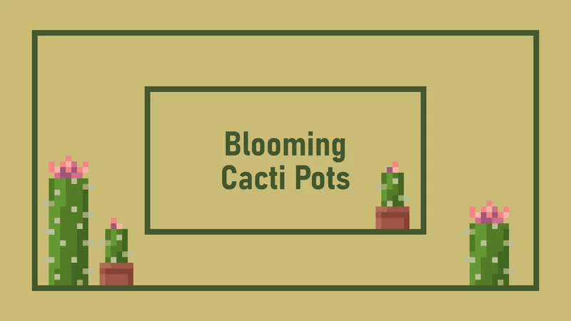 Blooming Cacti Pots Minecraft Texture Pack