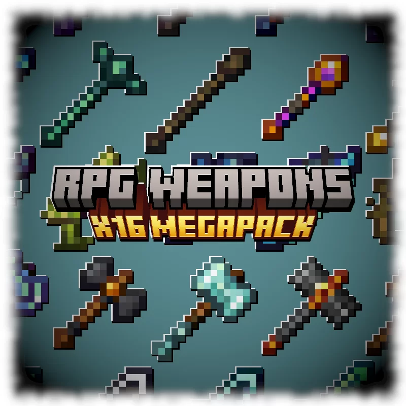 RPG Weapons x16 Megapack [Oraxen & ItemsAdder Configuration] Minecraft Texture Pack