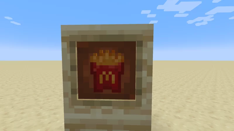 Baked Potato ->McDonald’s fries Minecraft Texture Pack