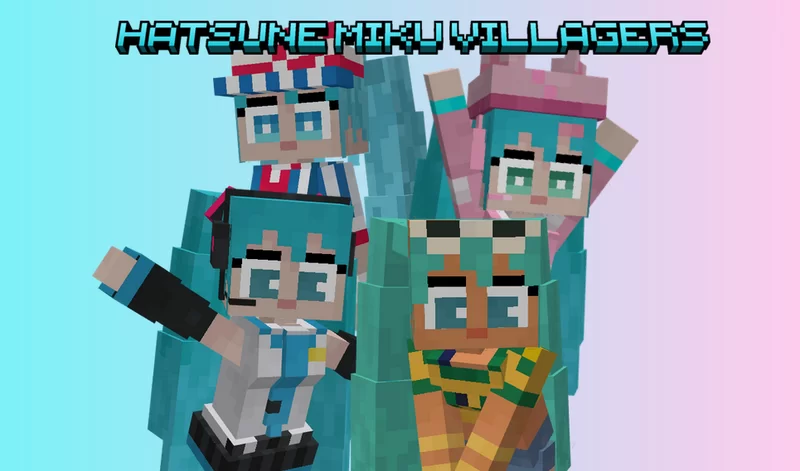 Hatsune Miku Villagers Minecraft Texture Pack