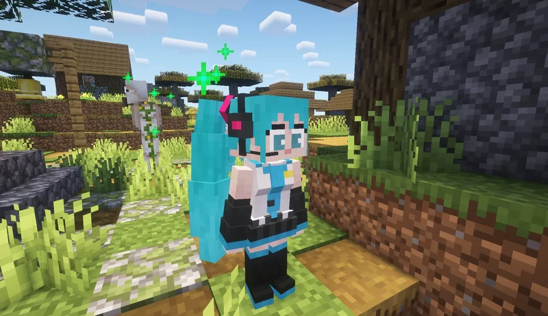 Hatsune Miku Villagers Minecraft Texture Pack
