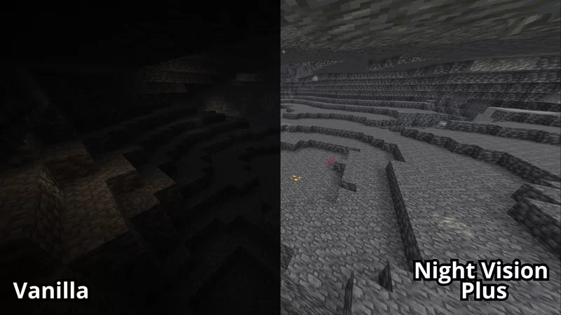 Night Vision Plus Minecraft Texture Pack