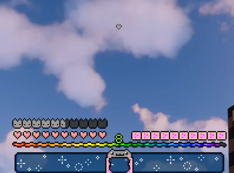 Luvstar's Nyan Cat Hotbar [JAVA 1.21.4 - 1.20] Minecraft Texture Pack