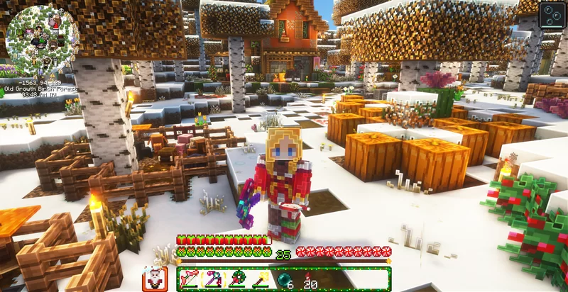 Cute Christmas Hotbar (JAVA & BEDROCK) Minecraft Texture Pack