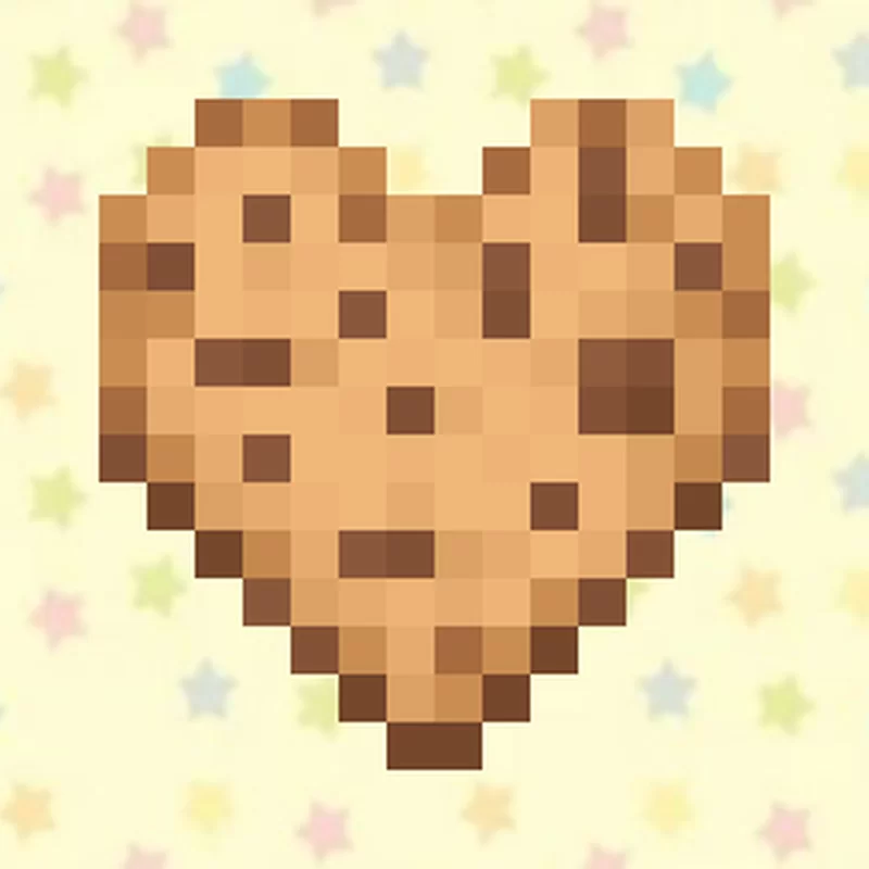 Cute Heart Cookie [ Java + BE ] Minecraft Texture Pack