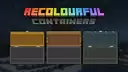 Recolourful Containers GUI + HUD (DARK) Minecraft Texture Pack