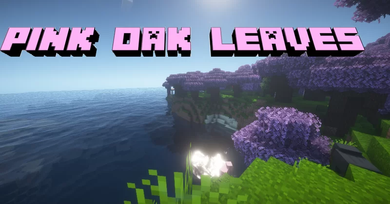 Pink oak leaves! Minecraft Texture Pack